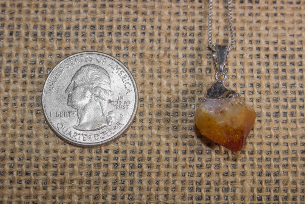 Raw Crystal Citrine Pendant