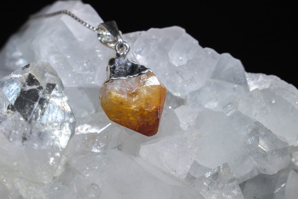Raw Crystal Citrine Pendant