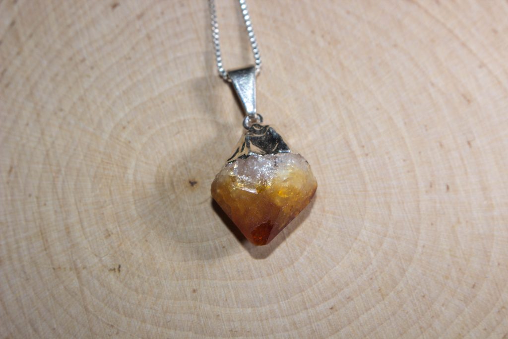 Raw Crystal Citrine Pendant